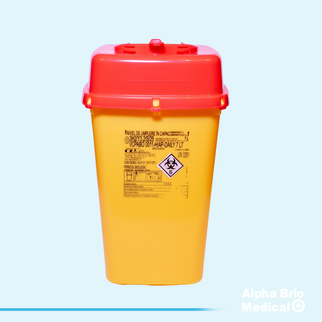 Sharps Container For Medical Waste 7 L - Alpha Brio Medical